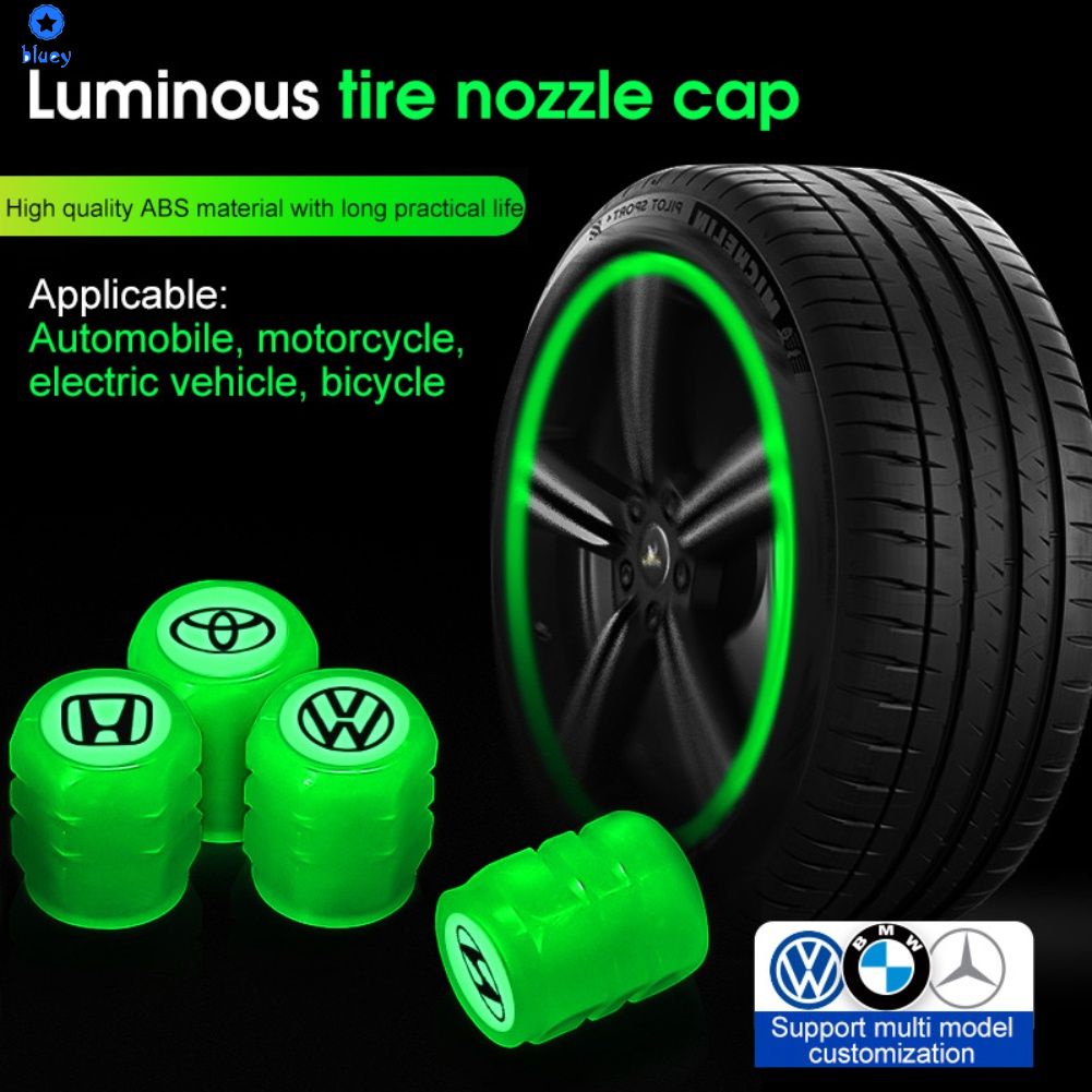 Universal Luminous Car Tire Valve Cap Luminous Stem Caps Cover ...