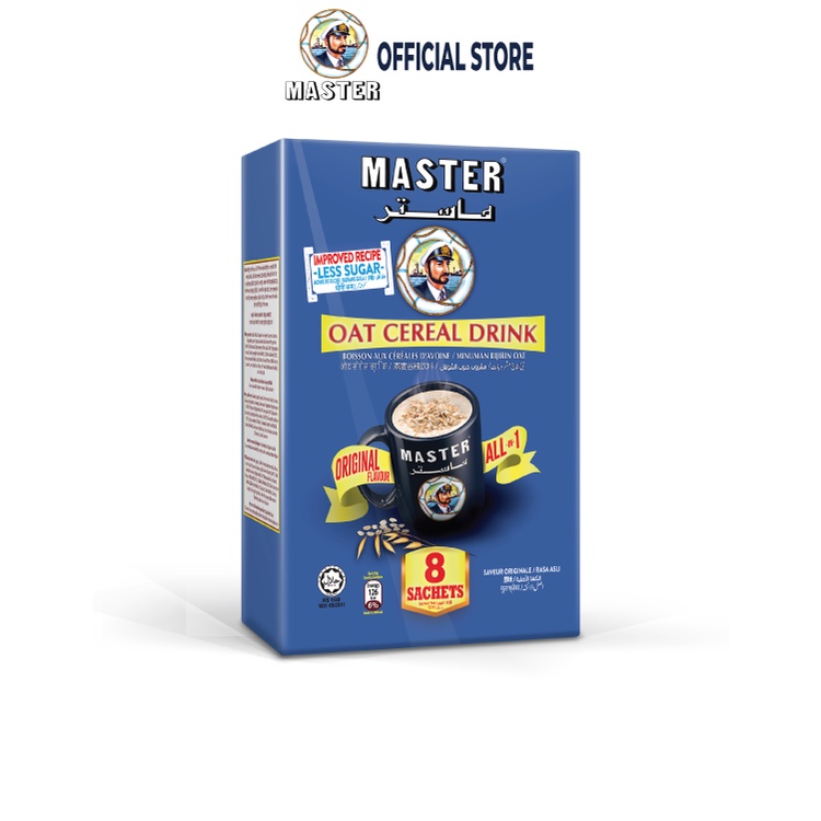 Master Oat Cereal Drink Less Sugar 30x8 Box (Exp: 02/2025) | Shopee ...