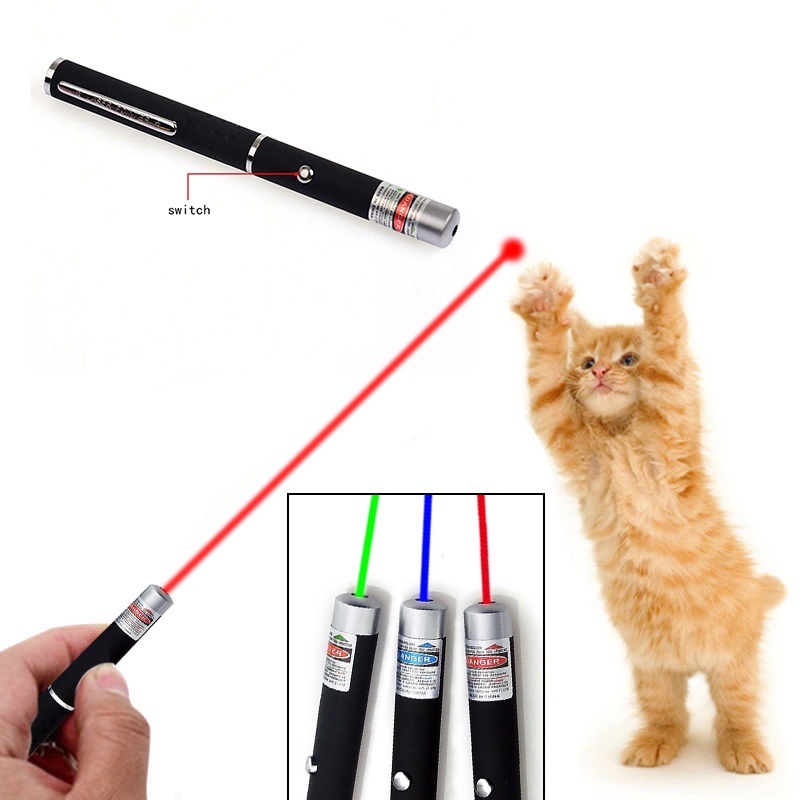 5MW 650nm Green Laser Pen Black Strong Visible Light Beam Laser point 3 ...