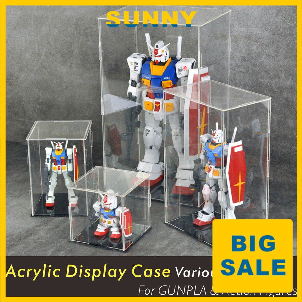 Clear Acrylic Display Case Assemble Countertop Box Cube Organizer Stand ...