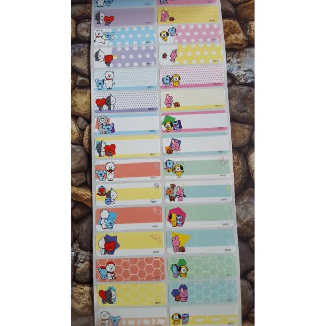 BT 21 WATERPROOF NAME LABEL STICKER | Shopee Singapore