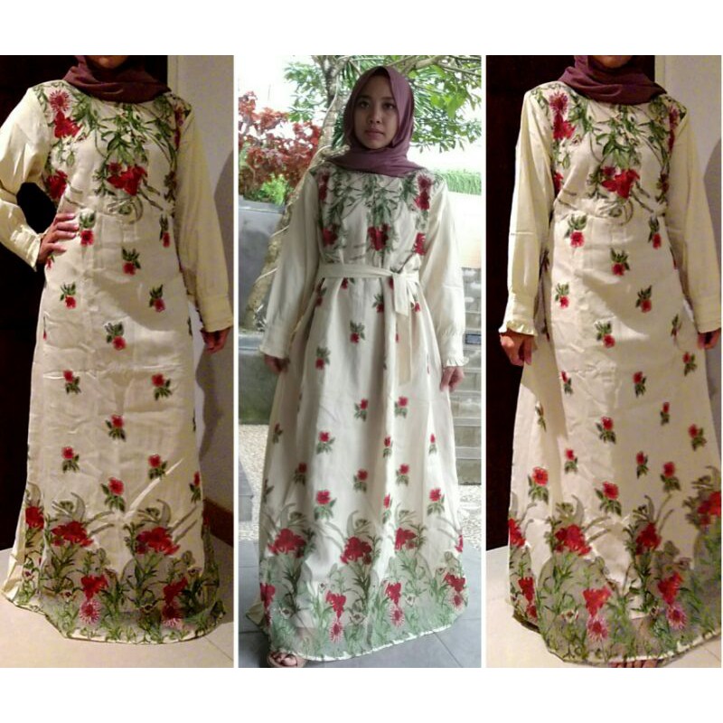 MAWAR Rose Flower Gamis (PinoRio Collection) | Shopee Singapore