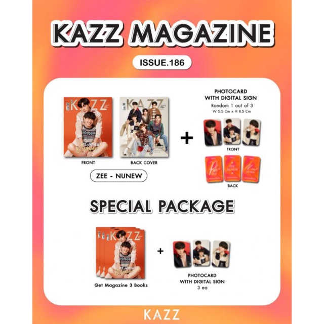 Kazz Magazine Vol 186 ZeeNuNew Ver. (No PC) | Shopee Singapore