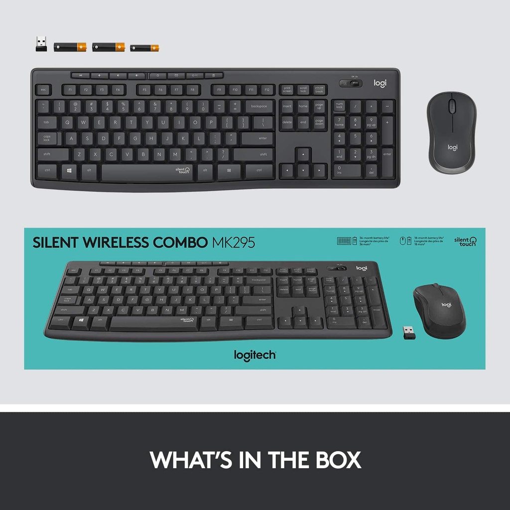 Logitech MK295 Silent Wireless Keyboard and Mouse Combo - EBL | Shopee ...