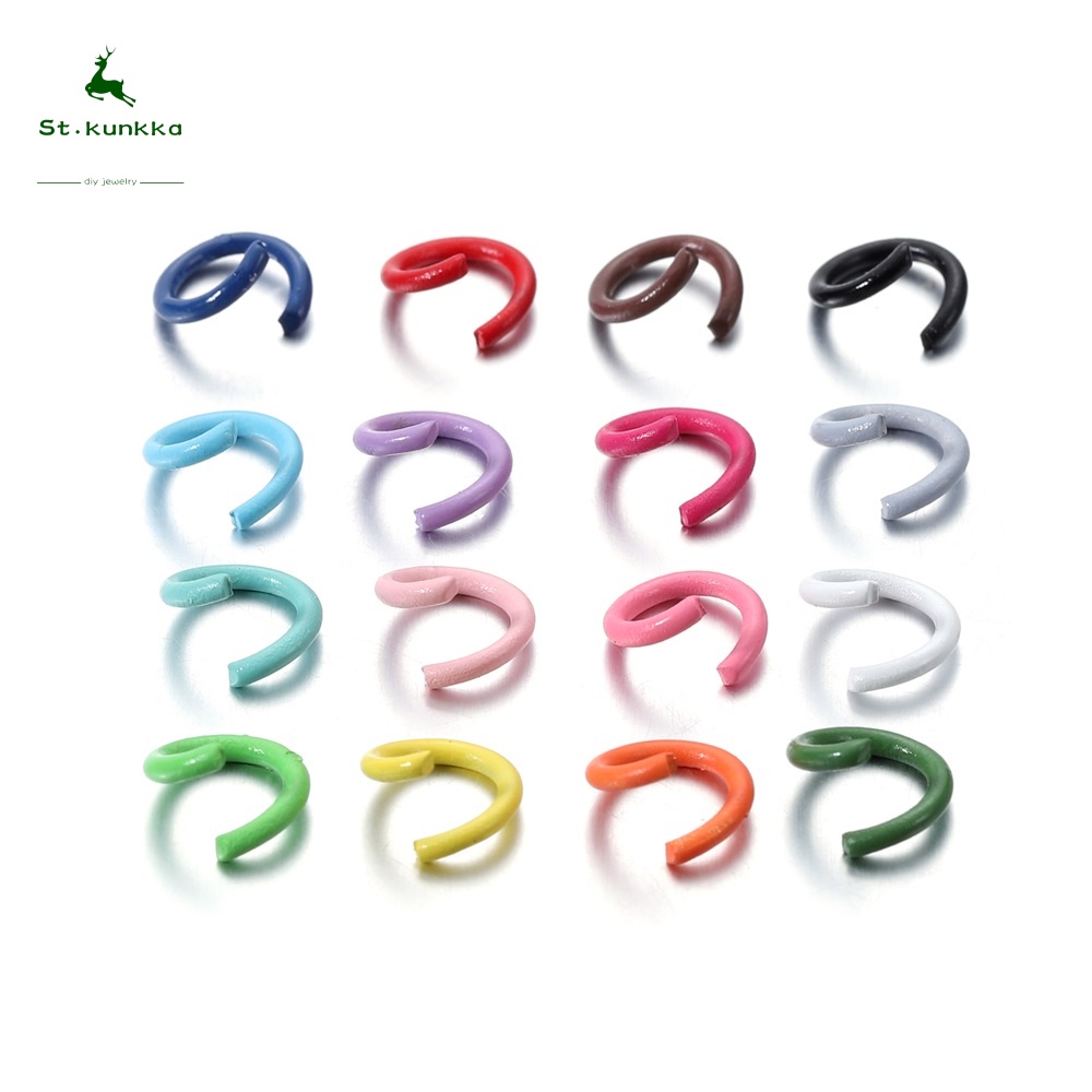 50pcs/Lot Candy Colored Metal Split Rings Connecting Diy Ring Accessory ...