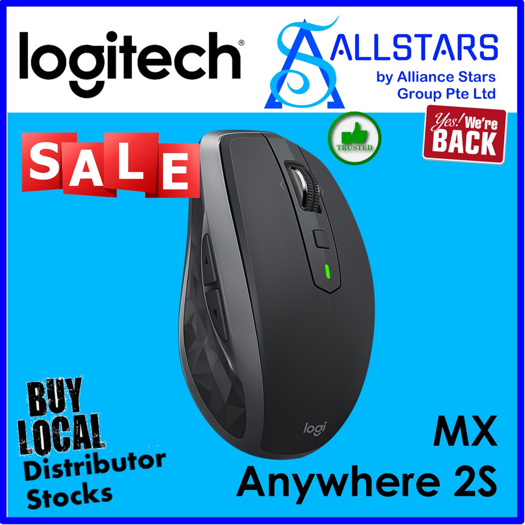 Logitech MX Anywhere 2S Wireless 2.4GHz+Bluetooth Mouse / Logitech Flow ...