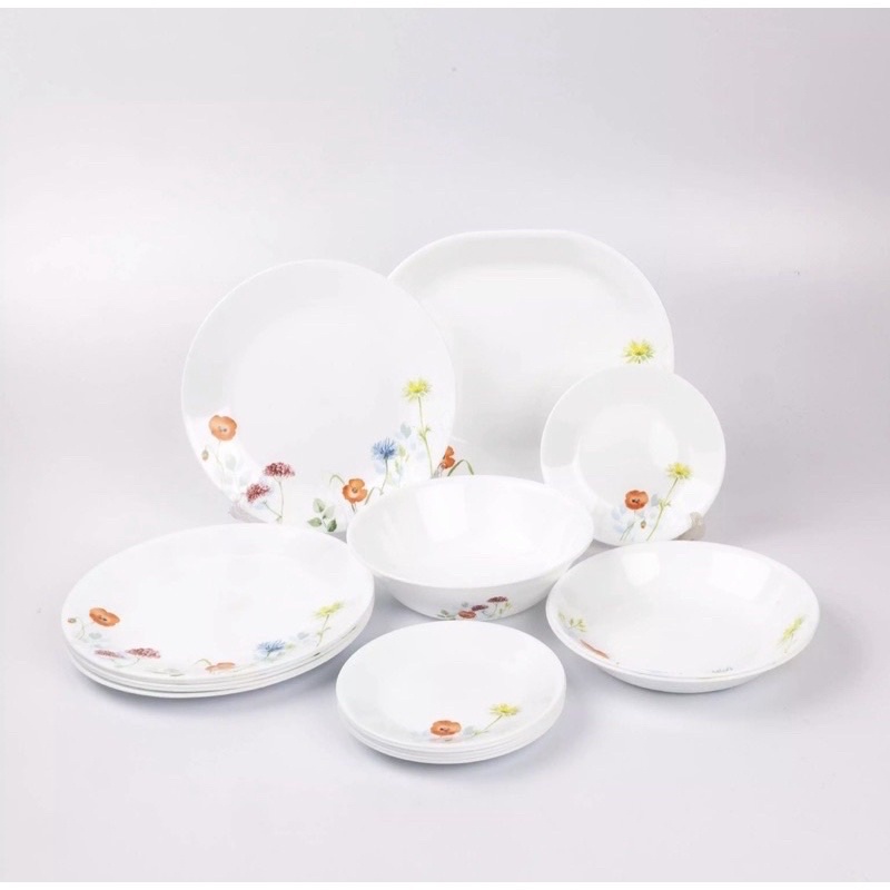 HOT CORELLE 16PCS ROUND DINNER SET-DAISY FIELD | Shopee Singapore