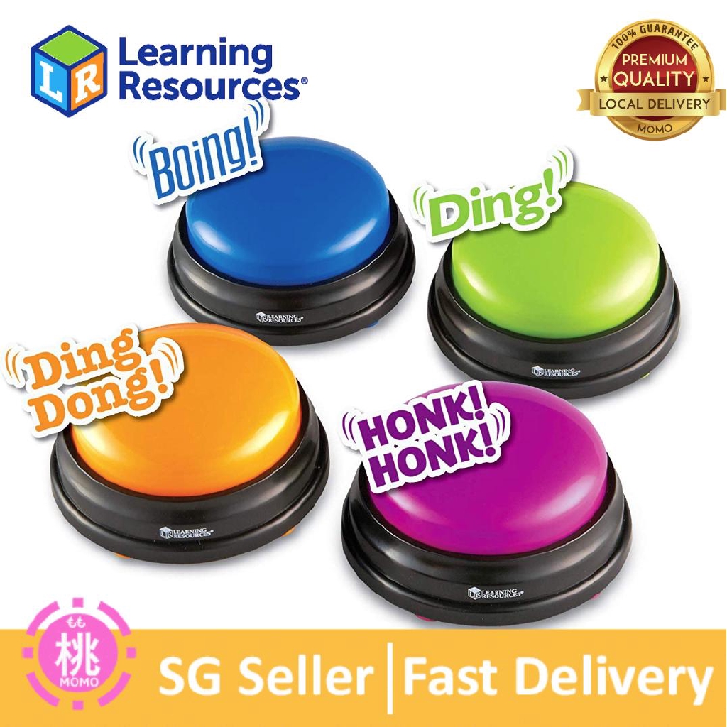 Learning Resources Answer Buzzers, Set of 4 Assorted Colored Buzzers ...