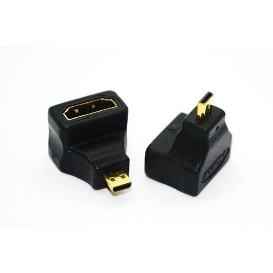 HM2025 MICRO HDMI to HDMI RIGHT ANGLE TYPE FEMALE ADAPTER | Shopee ...