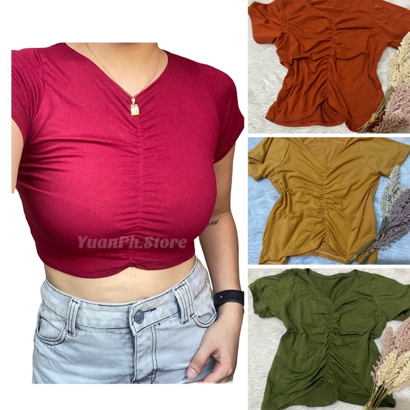 Cynthia Crop Top (XS-Medium) | Shopee Singapore