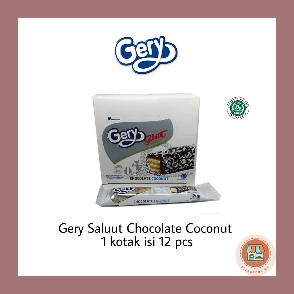GERY SALUUT WAFER CHOCOLATE COCONUT 12 PCS | Shopee Singapore