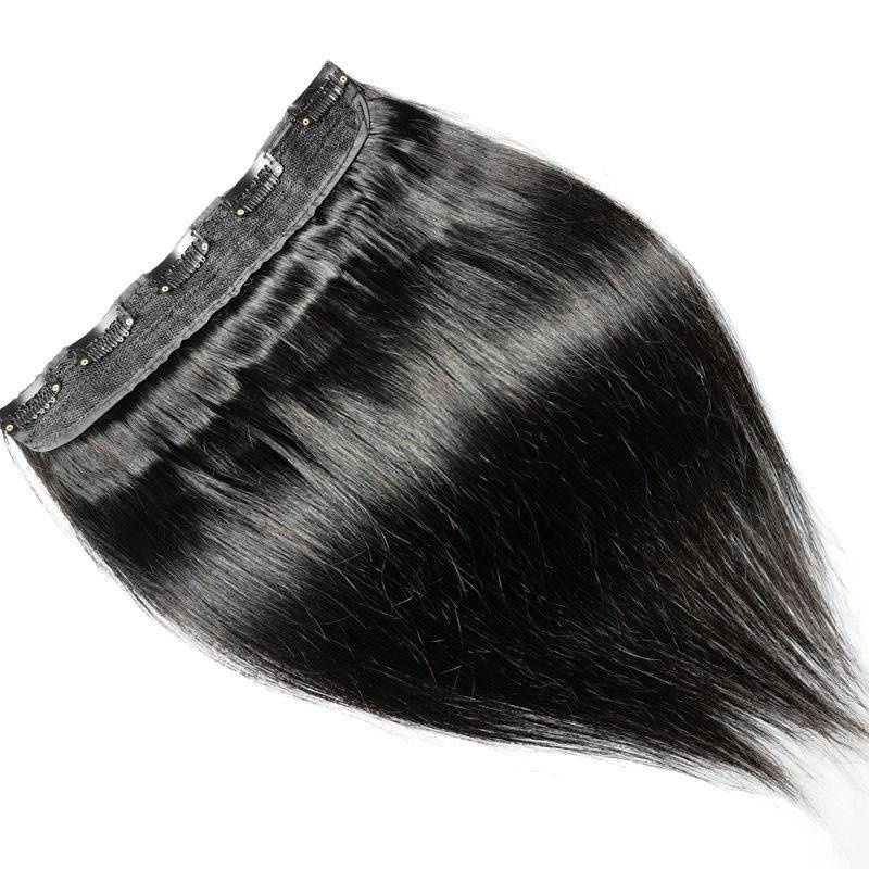 Straight Hair Natural Black 60g-100g 16"-28" Machine Made Remy Hair No ...