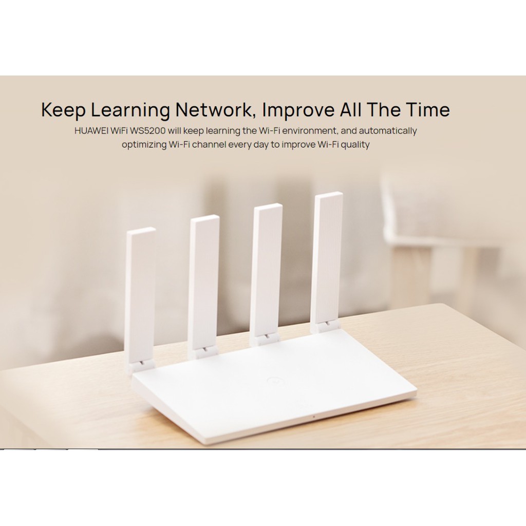 HUAWEI WIFI WS5200 AC1200 GIGABIT WIRELESS ROUTER (WHITE) | Shopee ...