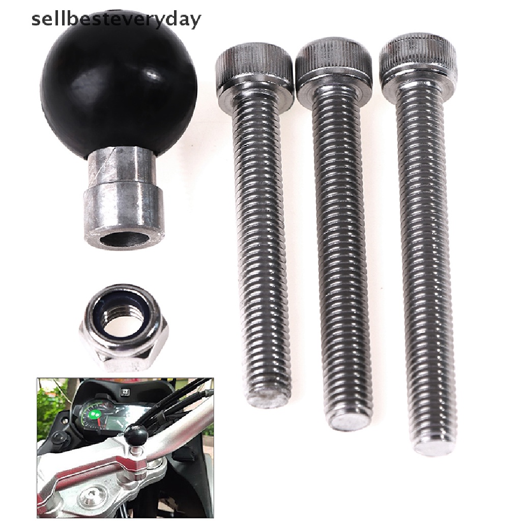 【SEBG】 Motorcycle Handlebar Clamp Base 1 inch 25mm Ball with M8 Screws ...