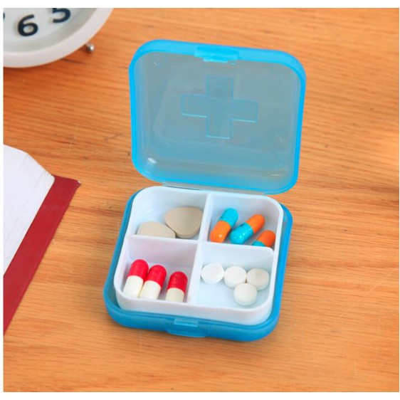 Drug Storage Boxes 4 Bulkhead Travel Accessories 小藥盒 | Shopee Singapore