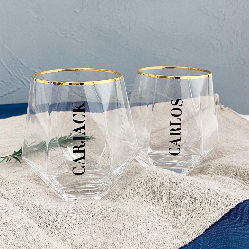 Personalized Customised Diamond Glass Mug Housewarming Birthday gifts ...