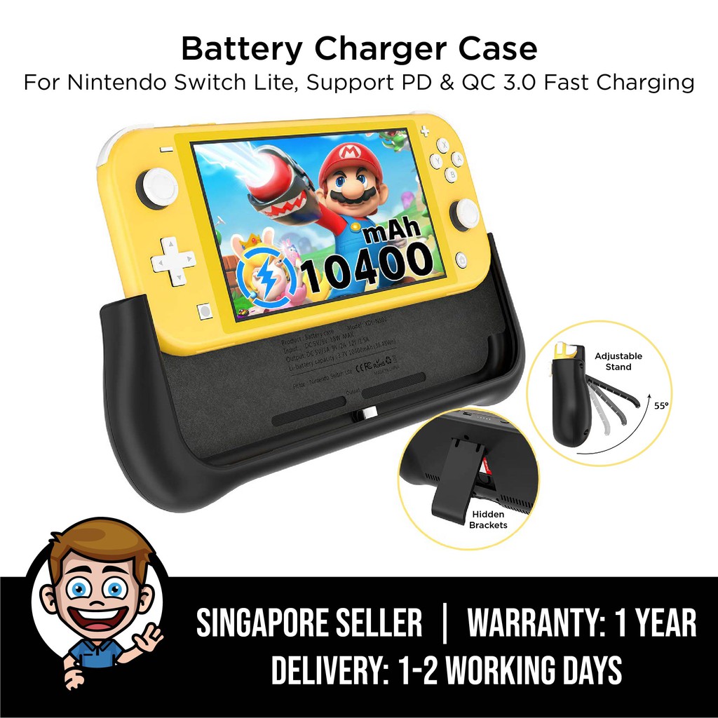 Battery Charger Case for Nintendo Switch Lite, Support PD & QC 3.0 Fast ...