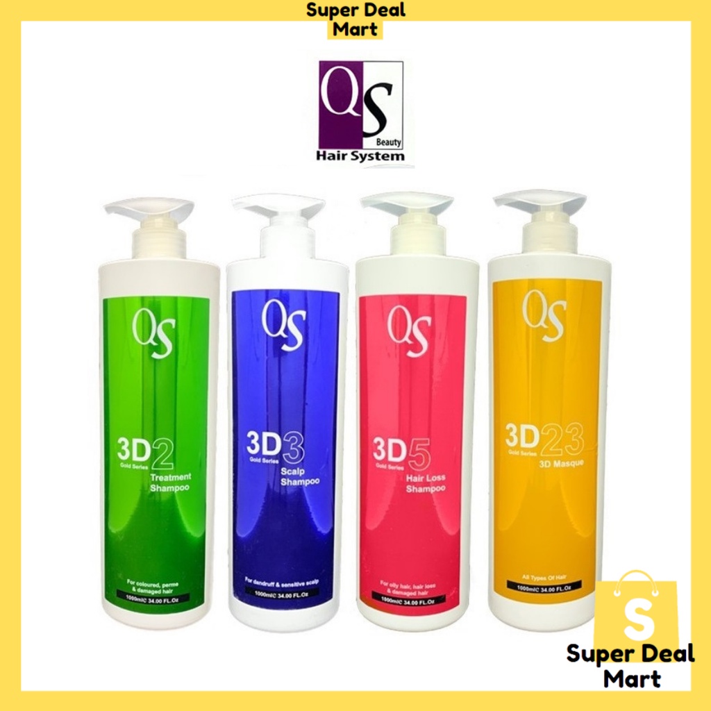 QS 3D Gold Series Shampoo / Conditioner Masque 1000ml - QS2 / QS3 / QS5 ...