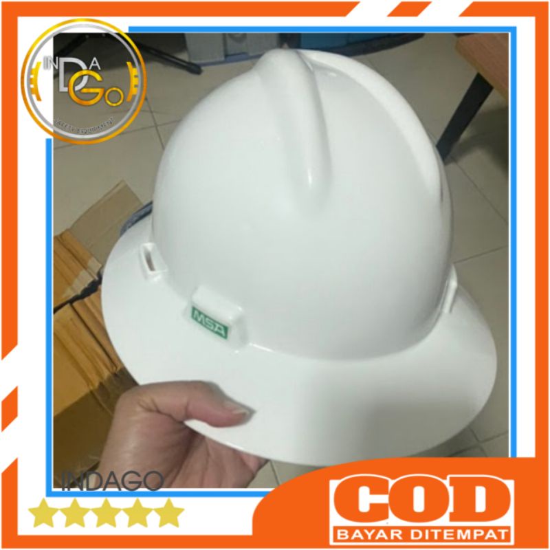 LOKAL PUTIH Msa Full Brim White Fastrack Original Helmet - Local White ...