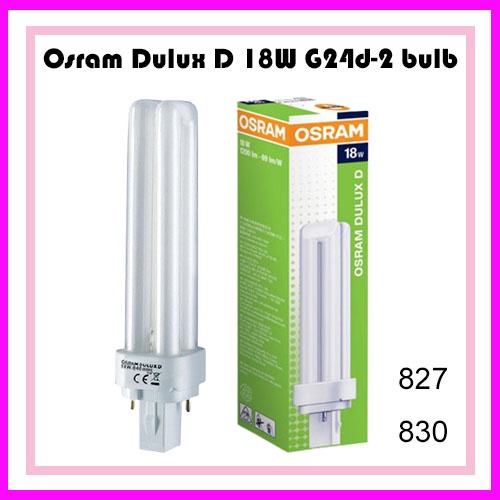 OSRAM DULUX G24d PLC 18W/827 18W/830 TUBE BULB (WARM WHITE) | Shopee Singapore