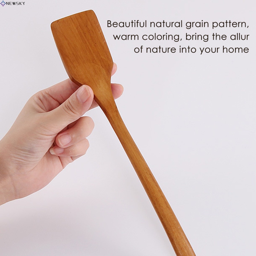 [NYS]Wood Spatula Cooking Utensils Wooden Turner For Nonstick Cookware ...