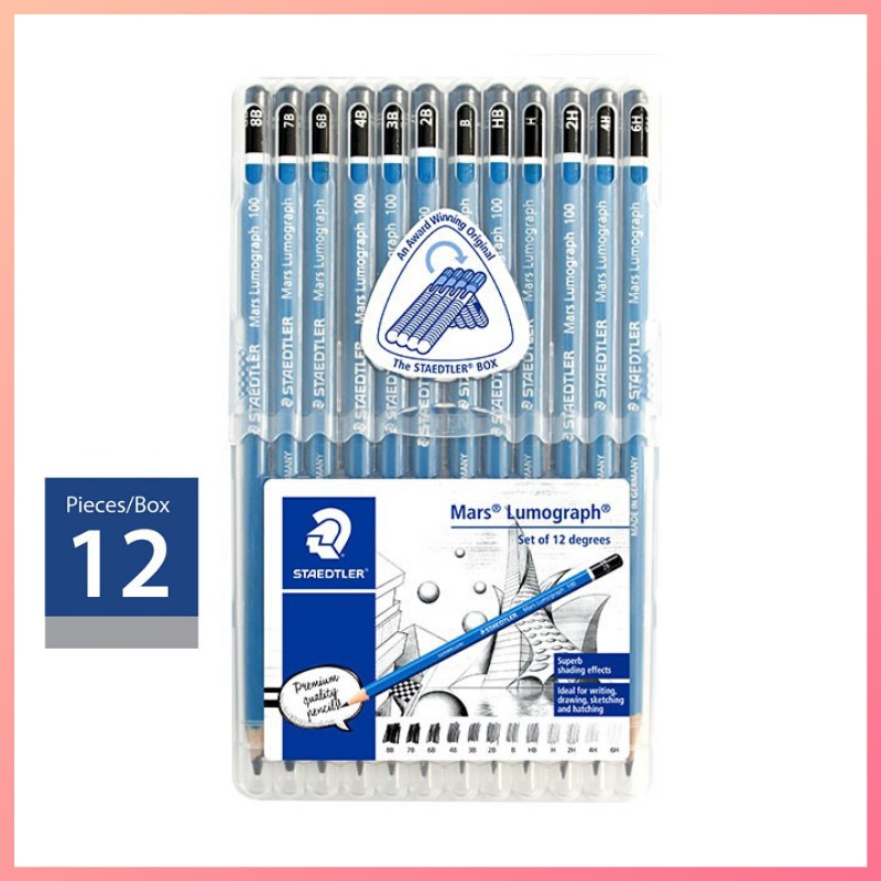 STAEDTLER Mars Lumograph Pencils Set Box (12 Pcs) | Shopee Singapore