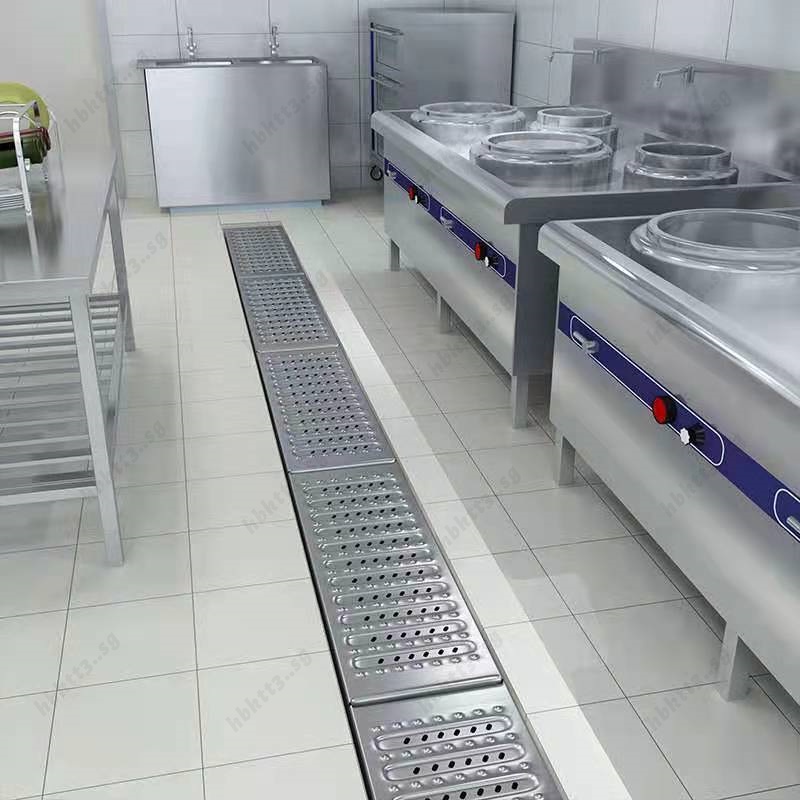 Stainless steel trench cover restaurant kitchen sink sewer ...
