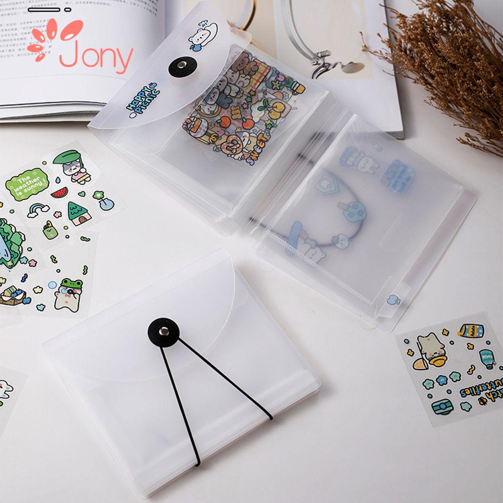 JY1 A6 Stickers Storage Book Transparent Money Storage Folder Notebook ...