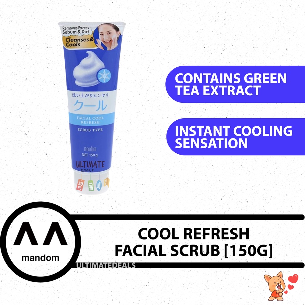Mandom Facial Cool Refresh Scrub 150G | Shopee Singapore