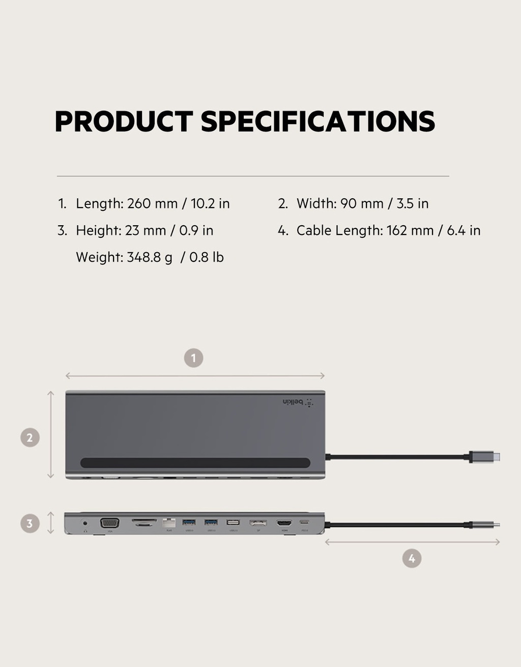 Belkin INC004btSGY Connect USB-C 11-in-1 Multiport Dock (ipad, macbook ...