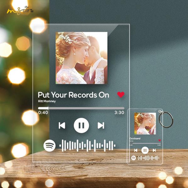 [SG Seller] Personalized Spotify Code Acrylic keychain Best Friend ...