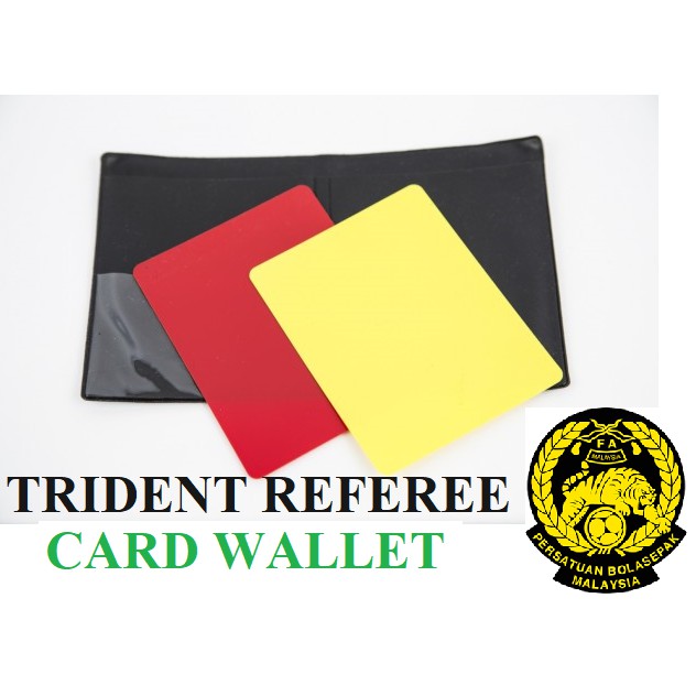 TRIDENT REFEREE CARD WALLET COMES IN A SET OF RED & YELLOW CARDS, A ...