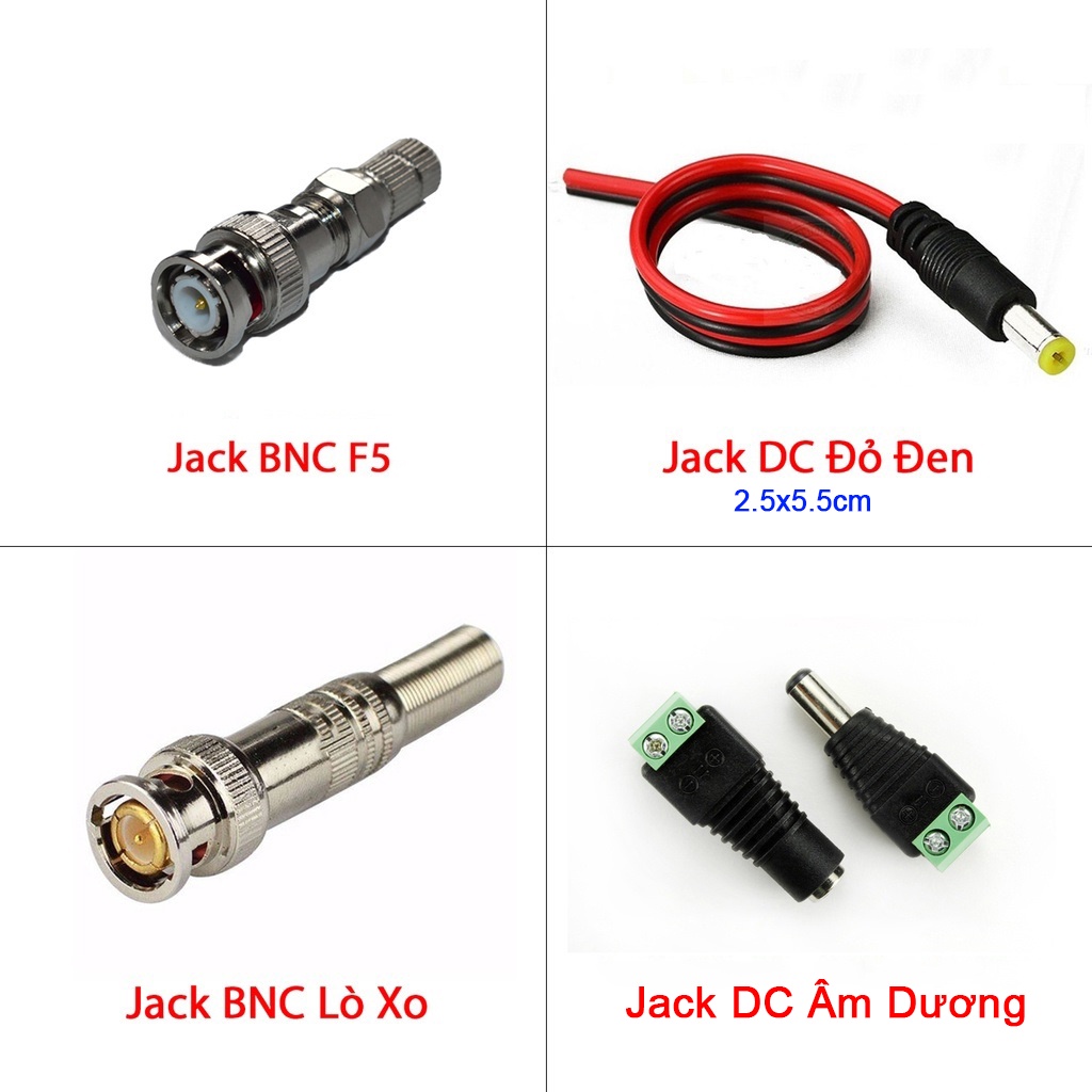 XO [Combo 10c] Spring BNC Jack, BNC F5, DC Yin Yang, red and black DC ...