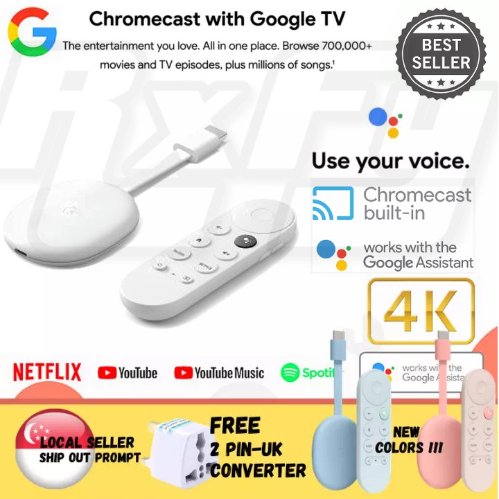 *Latest* Google Chromecast with Google TV 2020 Streaming Entertainment ...