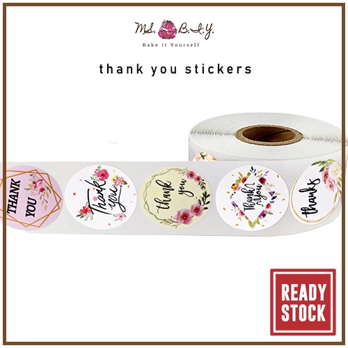 500pcs/roll Thank You Sticker Seal Label Scrapbook Round Circle ...