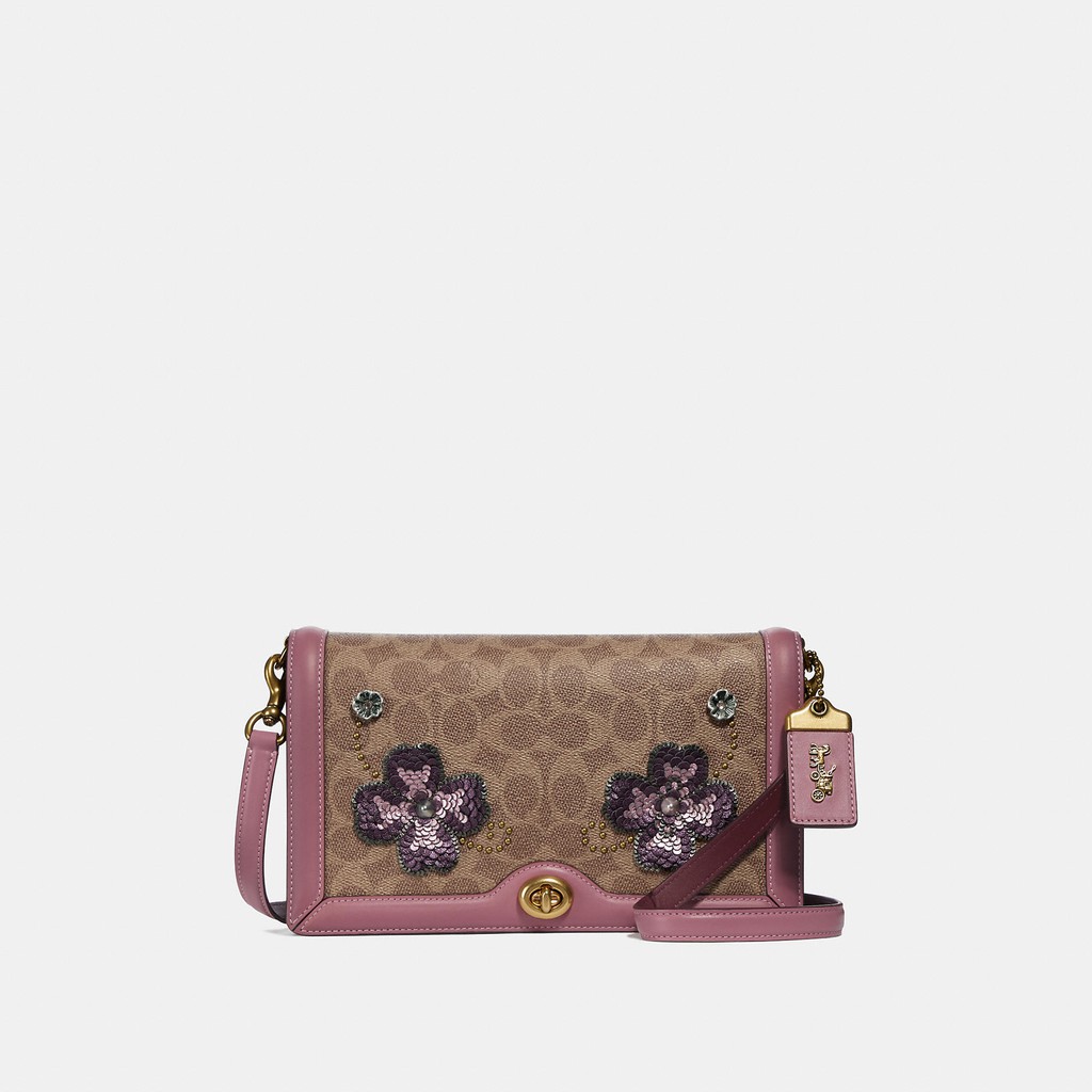 Coach Riley Crossbody in Signature Canvas with leather sequin Women's ...