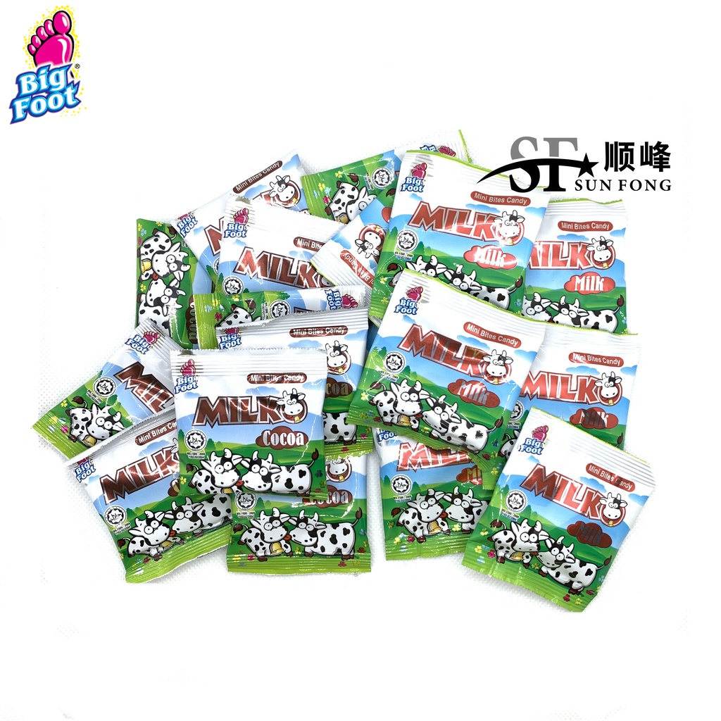 Big Foot - Mini Bites Candy Milk Cocoa Gula-Gula Milko 大脚牌 - 一口咬 牛奶糖 ...