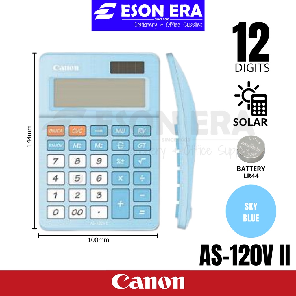 Canon Calculator 12 Digits AS-120V II | Shopee Singapore