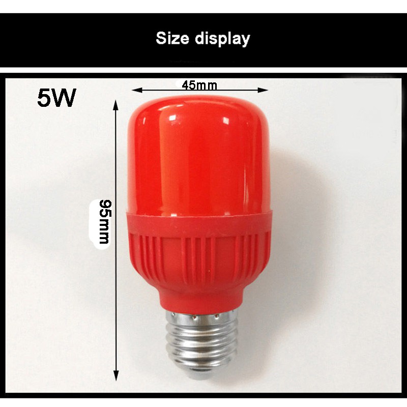 Red High Power LED Bulb Lamp E27 220V 5W 10W 15W 20W 30W High Brightness Spotlight | Shopee ...