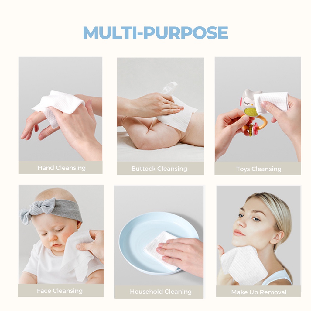 mixshop Daily use wet tissue, Premium Thick Wet Wipes, Baby wipes, 5 ...