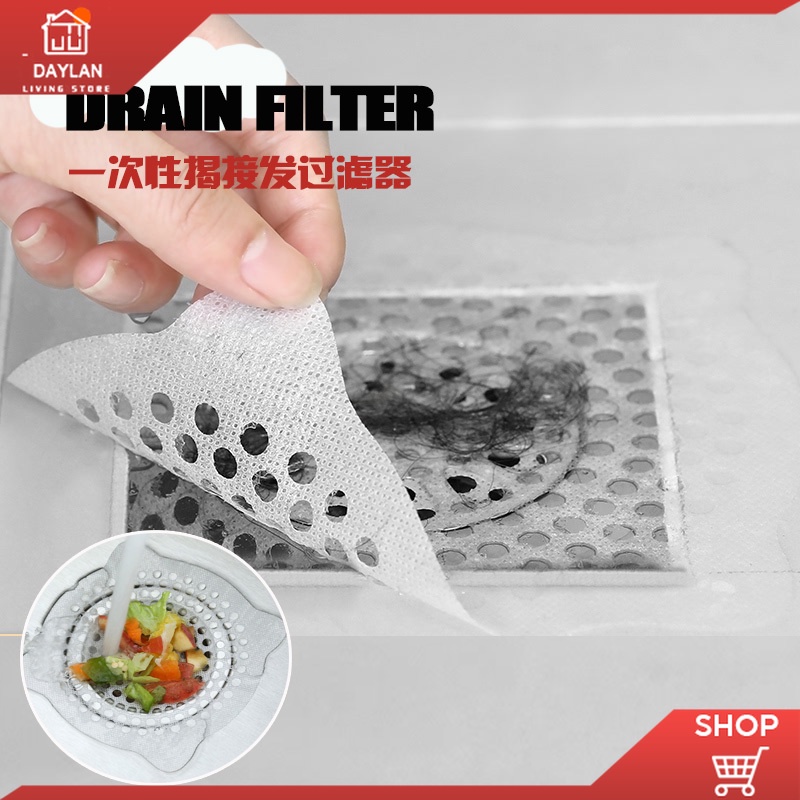 10 Pcs Disposable Shower Drains Hair Catcher 1 5mm Mesh Stickers 110mm