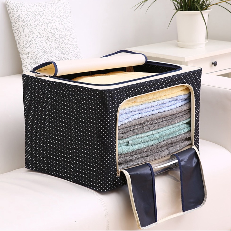 Front Open Stackable Foldable Cloth Storage Box Large Home Organizer ...