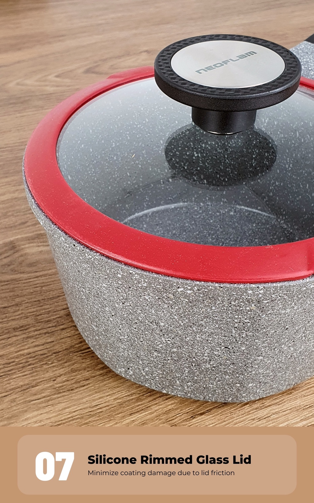 NEOFLAM Pote 18cm Saucepan │ Non-Stick Xtrema Ceramic Coating ...