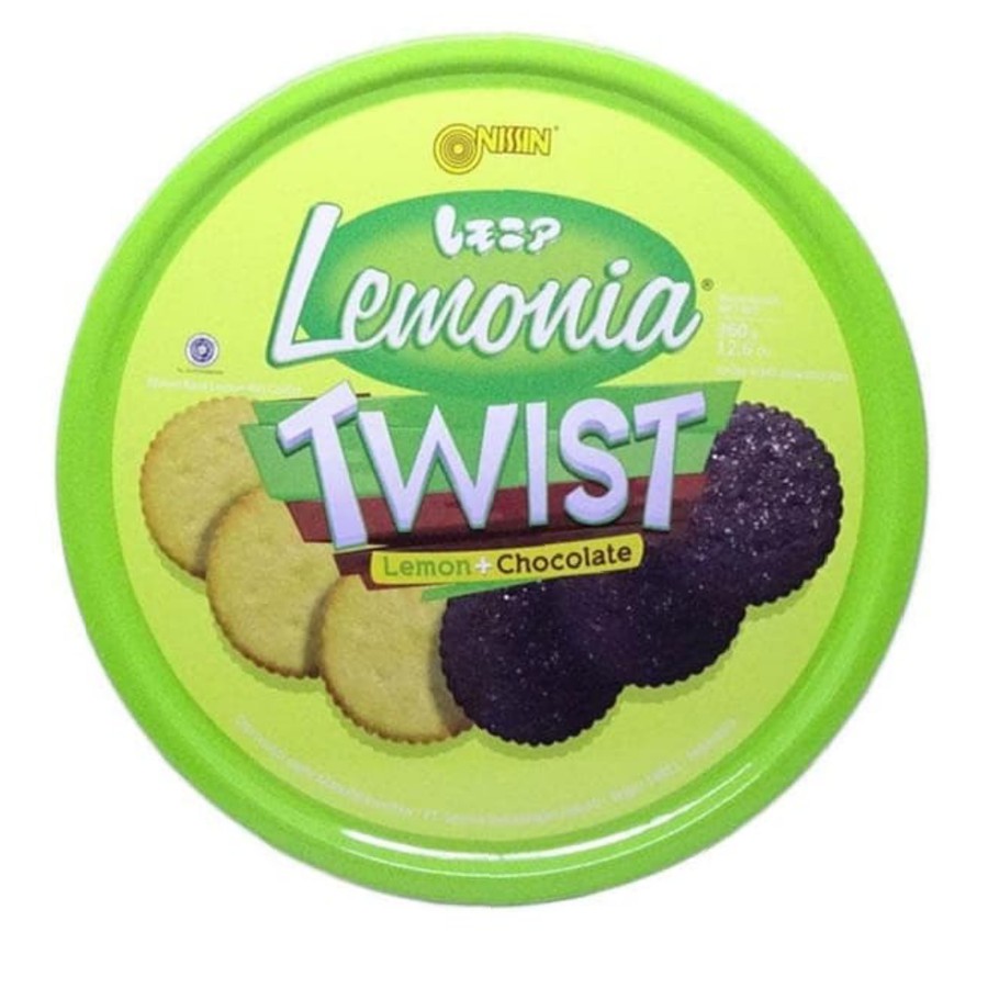 Nissin Lemonia Twist Cookies Biscuit 360gr/Lebaran Cookies | Shopee ...