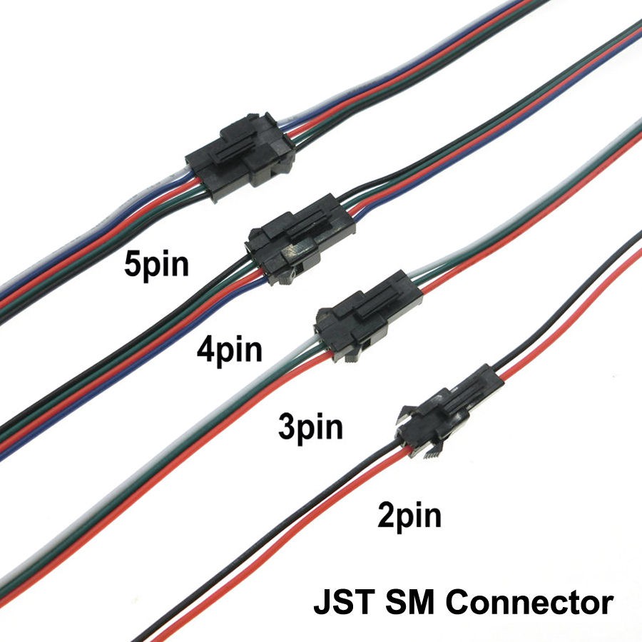 JST SM Connector 2pin / 3pin / 4pin / 5pin Male And Female Set 5set/lot | Shopee Singapore