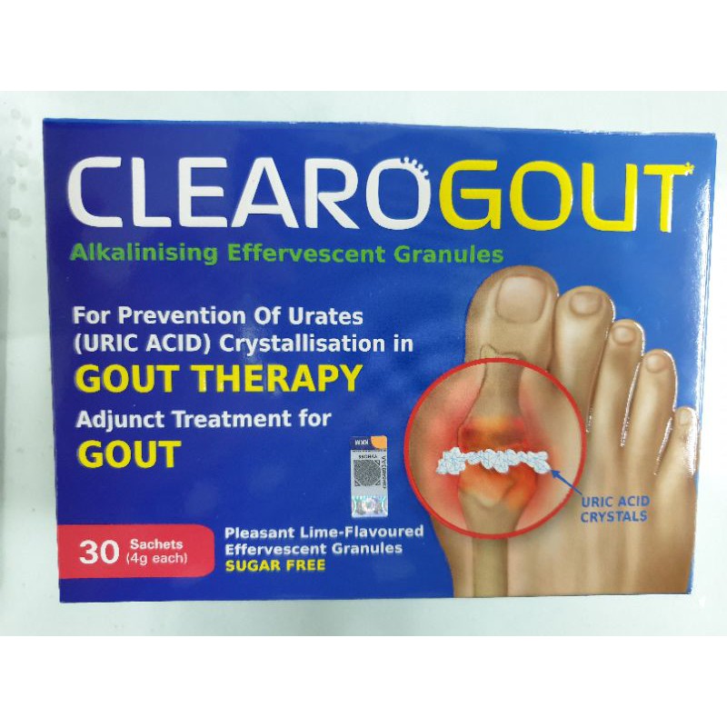 ClearoGout Medicine to Prevent Gout Pain / Reduce Uric Acid 1 sachet 4g ...