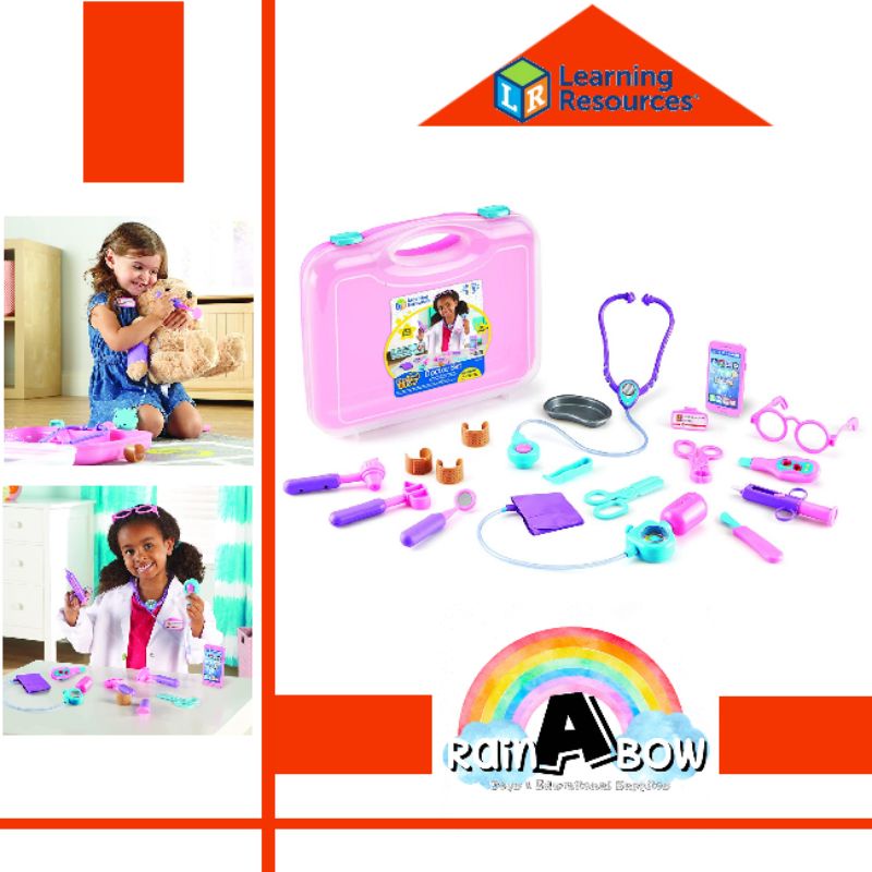 🛒 Learning Resources Pretend and Play Doctor Kit Doctor Kit Kids Pink ...
