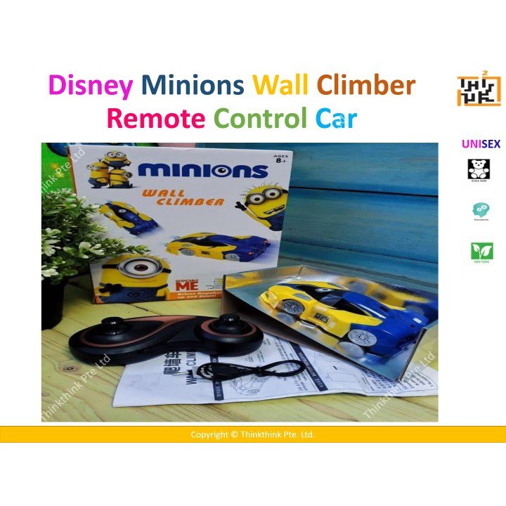 Disney Minions Wall Climber Remote Control Car (Free Batteries ...