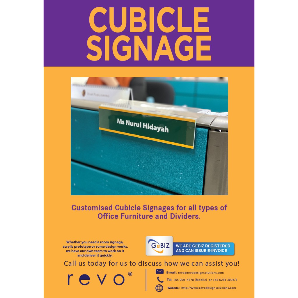 Cubicle Signage Holder (Contact Us Before Ordering) | Shopee Singapore