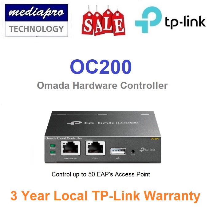 TP-LINK OC200 Omada Hardware Controller, Powered by PoE or Micro USB ...